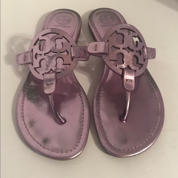 Tory Burch | Shoes | Tory Burch Metallic Purple Miller Leather | Poshmark